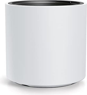 Prosperplast Wei&szlig;es Pflanzgef&auml;&szlig; mit Beh&auml;lter, HEOS Kollektion, 29,8 x 29,8 x 29 cm