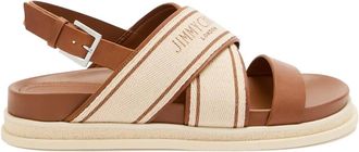 Jimmy Choo London Joa Sandalen aus Leder - Braun