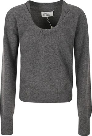 Maison Margiela Damen, Strickwaren, Grau, MGr&ouml;&szlig;e