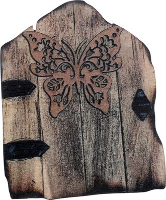 Lioobo Miniatur Feen-t&uuml;r Aus Holz Dekoration F&uuml;r Garten Und Innenbereich F&uuml;r M&auml;rchenlandschaften Und Kreative Szenen Langlebig Und Wetterfest