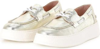 AGL Low-Top Sneaker - Schuhe aus Leder - Gr. 36 (EU) - in Gold - f&uuml;r Damen