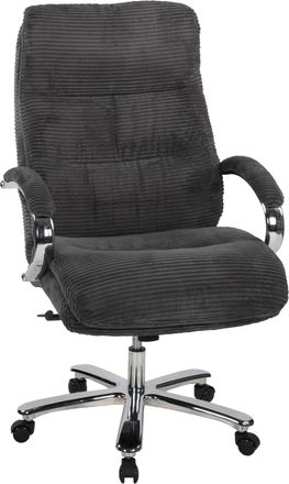 Duo Collection Chefsessel Federico | B&uuml;rostuhl Kordstoff | belastbar bis 180 kg (Anthrazit)