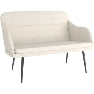 vidaXL Sitzbank Creme 110x76x80 cm Samt vidaXL