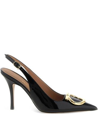 Ferragamo escarpins à détail Gancini 90 mm - Noir