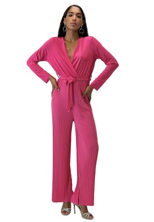 Elara Damen Long-Sleeve Jumpsuit 1224 Fuchsia