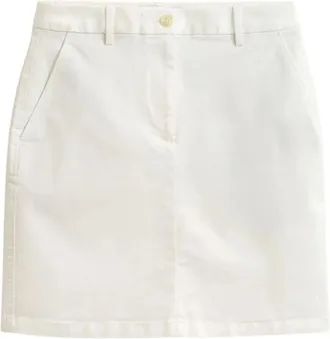 GANT Femme, Jupes, Blanc, Taille: 46 FR Jupe Chino L&eacute;g&egrave;re