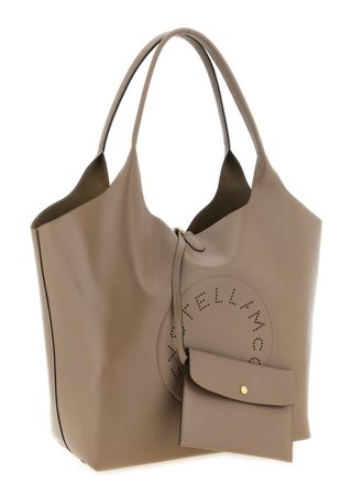 Stella McCartney Perforated-Logo Polyester Tote Bag - Gray