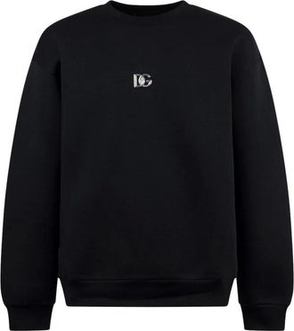 Dolce & Gabbana Homme, Sweatshirts et sweats &agrave; capuche, Noir, Taille: S SweaT-shirt ras du cou