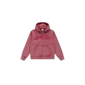 Arte SweaT-shirt &agrave; capuche zipp&eacute; Stencil Sunfade - Homme - Sweatshirts et sweats &agrave; capuche - Rouge - Taille: M