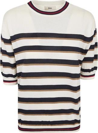 Herno Femme, Pulls, Blanc, Taille: 40 FR T-shirt en jersey compact