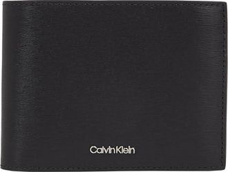 Calvin Klein Portefeuille Homme Trifold en Cuir, Noir (Black Epi), Taille Unique