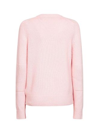 Burberry Knight Intarsia Knit Cashmere Sweater - Pink