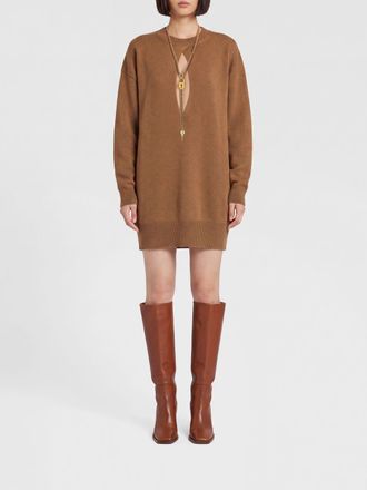 Elisabetta Franchi Minikleid aus Strick von mit Cut-Outs und Schmuckapplikationen