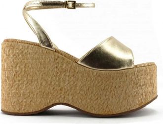 Schutz Femme, Chaussures, Jaune, Taille: 38 EU Zeppe in pelle