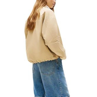 Tommy Hilfiger Cotton-Nylon Bomber Jacket - Beige
