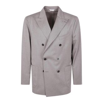 Boglioli Wollblazer mit zweireihiger Knopfleiste - - Jackets - Herren - Grau - XL