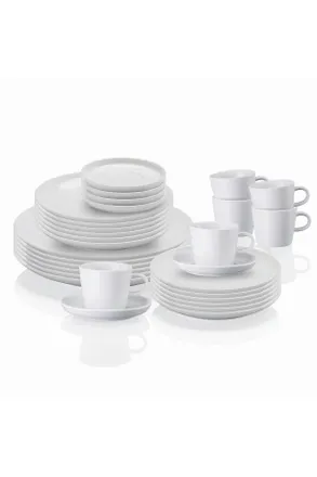 Thomas Kombiservice Cucina - Bianca, Wei&szlig;, Keramik, 30-teilig, 220 ml,220 ml, 34x32.7x34 cm, DIN EN ISO 14001, DIN EN ISO 9001, Essen & Trinken, Geschirr, Ge