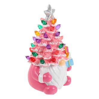 Valiclud Mini LED Weihnachtsbaum Nachtlicht mit Beleuchtetem Weihnachtswichtel Kleine Indoor Dekorationslampe f&uuml;r Esszimmer Wohnzimmer Batteriebetrieben Festli