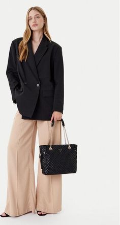 Guess Handtasche Everlee HWQG86 79220 Schwarz