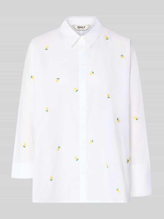 Only Relaxed Fit Hemdbluse aus reiner Baumwolle Modell NEW LINA GRACE