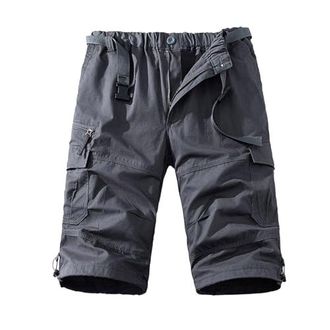 Generico Bermuda Short d&eacute;t&eacute; en coton confortable respirant absorbant la transpiration pour loisirs, course, cyclisme, camping et activit&eacute;s de plein air, gris f