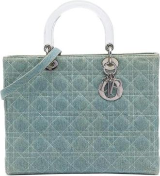 Dior Pre-owned Lady Satchel - Femme - Pre-owned - Bleu - Taille: ONE Size