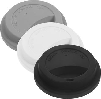 Hemoton 3st&uuml;cke Silikon-becherdeckel Wiederverwendbar F&uuml;r to Go Becher Passend F&uuml;r Keramik Und Glastassen Hitzebest&auml;ndige Becherabdeckung Mit Auslaufsicherem 