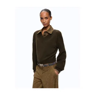 Pinko Pinko, Femme, Pulls, Vert, Taille: 40 FR Pull col en V