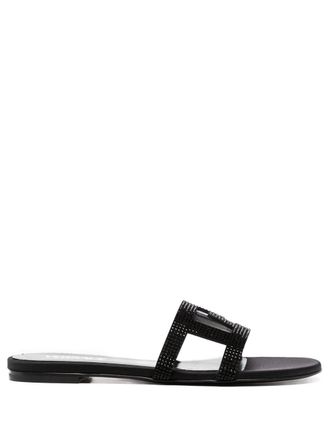 Versace Greca Maze Sandalen - Schwarz