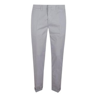 Fay Homme, Pantalons, Gris, Taille: W38 Pantalon en coton stretch argile avec logo