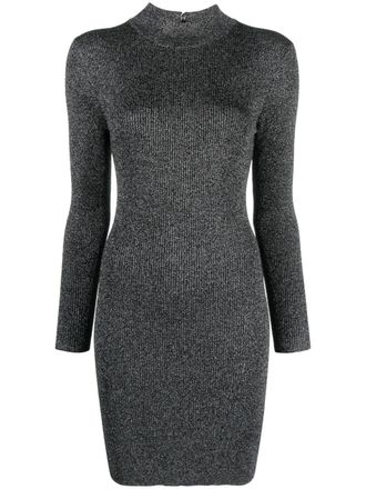 Michael Michael Kors robe courte en maille nervur&eacute;e en lurex - Noir