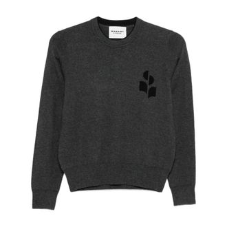 Isabel Marant Logo Rundhals-Pullover - - Knitwear - Damen - Schwarzk - M