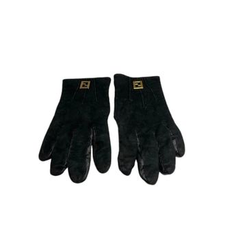 Fendi Gants en cuir Pre-owned - Femme - Pre-owned - Noir - Taille: ONE Size
