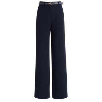 Max Mara Femme, Pantalons, Bleu, Taille: 38 FR Mstamico Wide Leg Pantalons