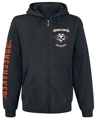Airbourne Biker Boneshaker Homme Sweat-Shirt zipp&eacute; &agrave; Capuche Noir L