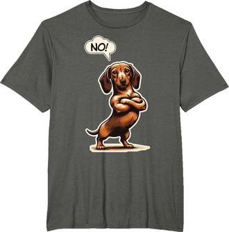 Jimbeels NO! Weiner Dog Cheeky Dackel Lustiger Wursthund T-Shirt