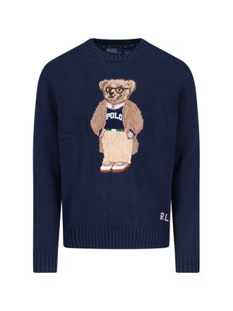 Polo Ralph Lauren Polo Bear Linen And Cotton Sweater