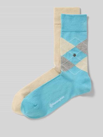 Burlington Socken mit Logo-Applikation im 2er-Pack