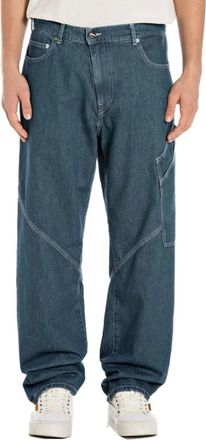Replay Femme, Jeans, Bleu, Taille: W32 Jean Coupe Droite Ample