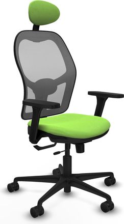 Piqueras y Crespo Ergonomischer Stuhl f&uuml;r Telearbeit mit 3D-Armen, h&ouml;henverstellbare Lendenwirbelst&uuml;tze und festes Kopfteil, ausgestattet mit Syncro/Traslack und einges