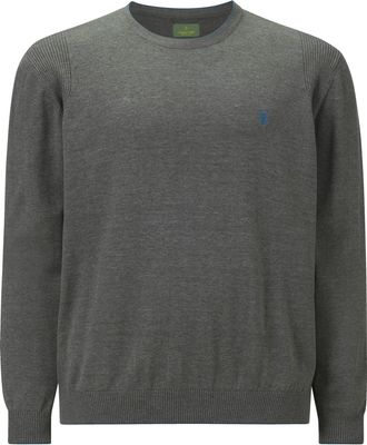 Charles Colby Herren Pullover Earl Archie Gestricktes Casual Oberteil grau, 3XL (XXXL) - 64/66