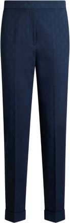 Etro Femme, Pantalons, Bleu, Taille: 40 FR Pantalon en Coton &Eacute;lasthanne