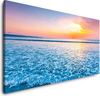 Paul Sinus Art Sonnenaufgang 120x 60cm Panorama Leinwand Bild XXL Format Wandbilder Wohnzimmer Wohnung Deko Kunstdrucke