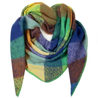 Glamexx24 XXL Schal Damen Schal Halstuch Unisex Schal Poncho Dreieckige Form Winterschal Kariert Schal