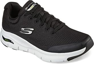 Skechers Homme Arch Fit Sneaker, Noir Textile Synthetic White Trim, 45.5 EU