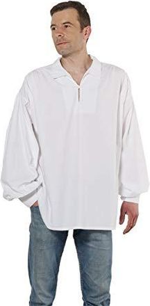Coline Chemise Style médiéval pour Homme - Couleur : Blanc - Taille : TU