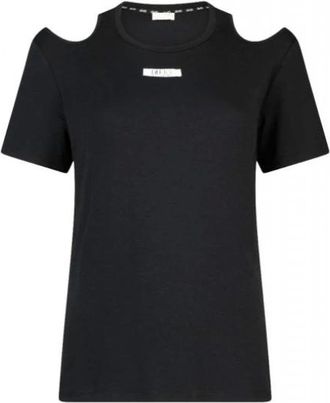 Liu Jo Femme, Tops, Noir, Taille: 40 FR Haut &agrave; d&eacute;coupes