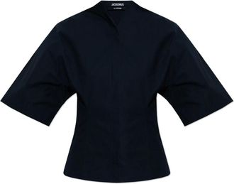 Jacquemus Femme, Blouses et Chemises, Bleu, Taille: 42 FR Moisson Top