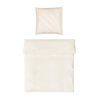 M&ouml;ve Luxury Bettw&auml;sche-Set 135x200 cm + 80x80 cm aus 100% Baumwolle, Champagne