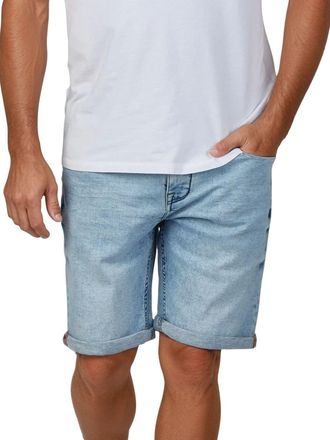 Riverso Jeans Shorts Herren Stretch Kurz Regular Fit RIVUdo Kurze Hosen Bermuda Shorts Sommer Denim Einfarbig, Größe:W 34, Farbe:Light Blue Denim Stretch (L13